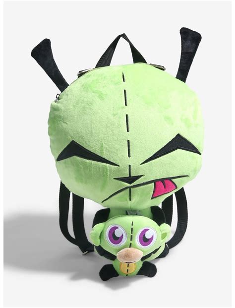 Invader Zim Gir With Monkey Plush Backpack Hot Topic Plush Backpack