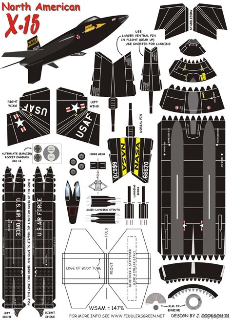 Download Free Paper Model Of The North American X 16 Fighter Jet