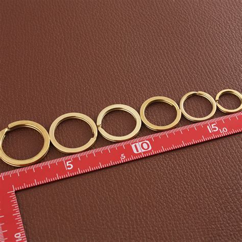 5pcs Solid Brass Split Key Rings Outer Size Etsy Uk