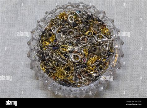 Jewellery Clasps Fasteners End Parts For Necklaces And Bracelets Stock