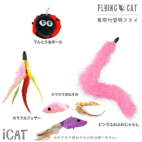【楽天市場】【猫 おもちゃ】icat Flying Cat 釣りざお猫じゃらし 付替用フライ【猫用おもちゃ ペットグッズ ねこ ネコ