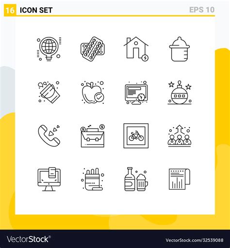 Set Modern Ui Icons Symbols Signs Royalty Free Vector