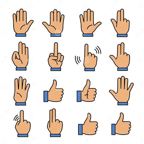 Classroom Hand Signals Clipart Stock Illustration Illustration Of