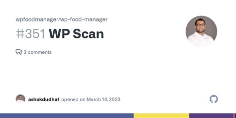 Wp Scan · Issue 351 · Wpfoodmanagerwp Food Manager · Github