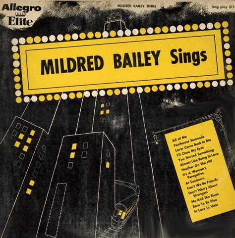 Mildred Bailey Mildred Bailey Sings Allegro Lp Vinyl