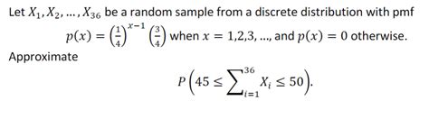 Solved Let X X Dots X Be A Random Sample From A Chegg Com