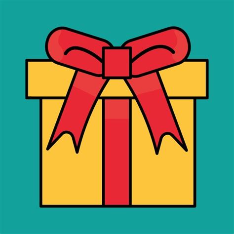 Caja De Regalo Con Cinta Roja Vector Premium
