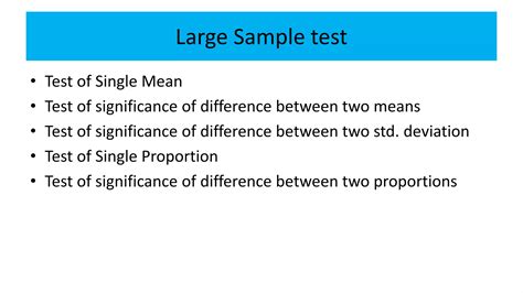Testing Of Hypothesis Large Sample Test Pptx