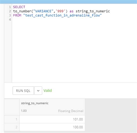 What Is The String Pattern To Be Provided In Tonumber Function In Adrenaline Dataflow Domo