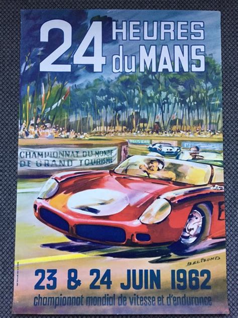 Original Poster Of The 24 Hours Of Le Mans 1962 Catawiki