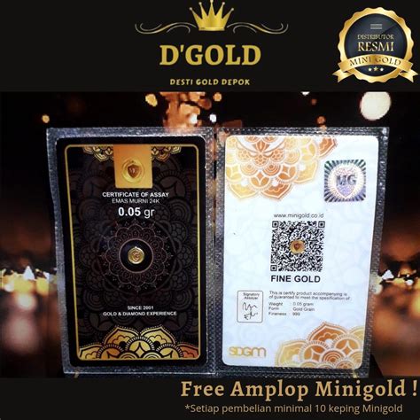 Jual MINIGOLD 0 05 Gram Logam Mulia Emas 24 Karat EMAS MINI GOLD