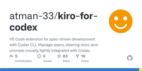 Github Atman 33kiro For Codex Vs Code Extension For Spec Driven