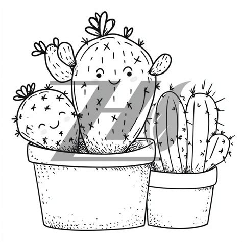 دانلود تصویر رنگ آمیزی گلدان کاکتوس دانلود رایگان فایل لایه باز، Psd، وکتور، لوگو و موکاپ