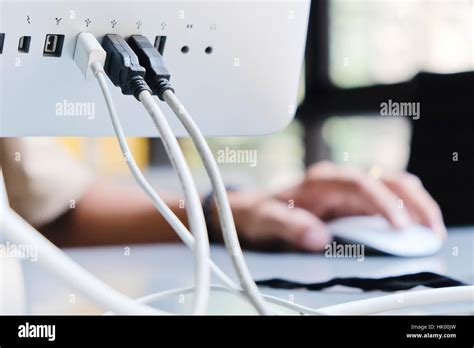 Computer Monitor Port Stock Photo Alamy