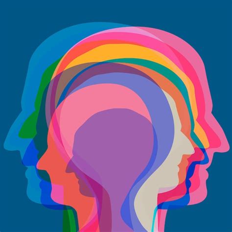 Premium Vector Man Profile Head Headache Schizophrenia Mental Health