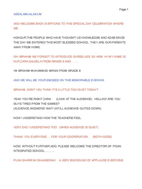 Teachers Day Script Pdf
