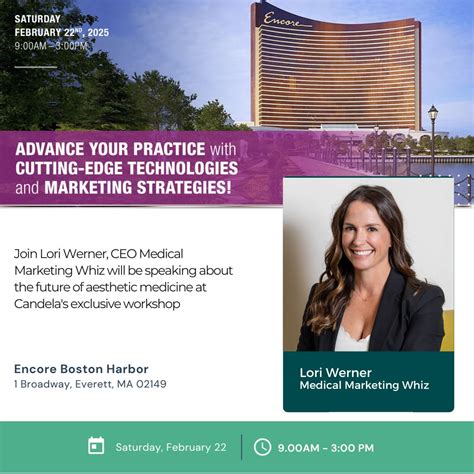 🚀 Exciting News Lori Werner Ceo Of Medical Marketing Whiz Will Speak At The Upcoming Candela
