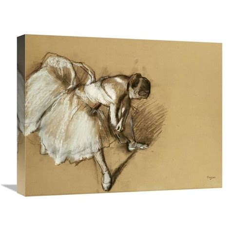 Global Gallery Dancer Adjusting Her Shoe Art Print Edgar Degas