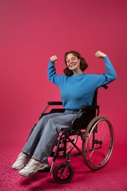 Free Photo Portrait Of Disabled Woman In A Wheelchair