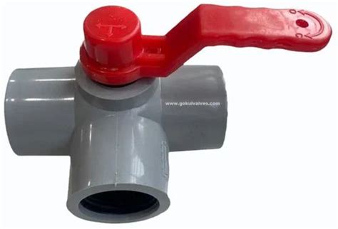 Plastic Three Way Ball Valve At ₹ 150 Three Way Plastic Ball Valve In