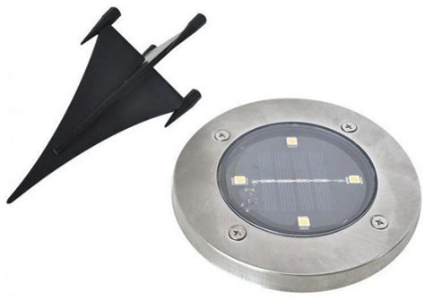 Солнечные уличные светильники для дома и сада Solar Disk Lights набор из 4 шт Купити на Бабл