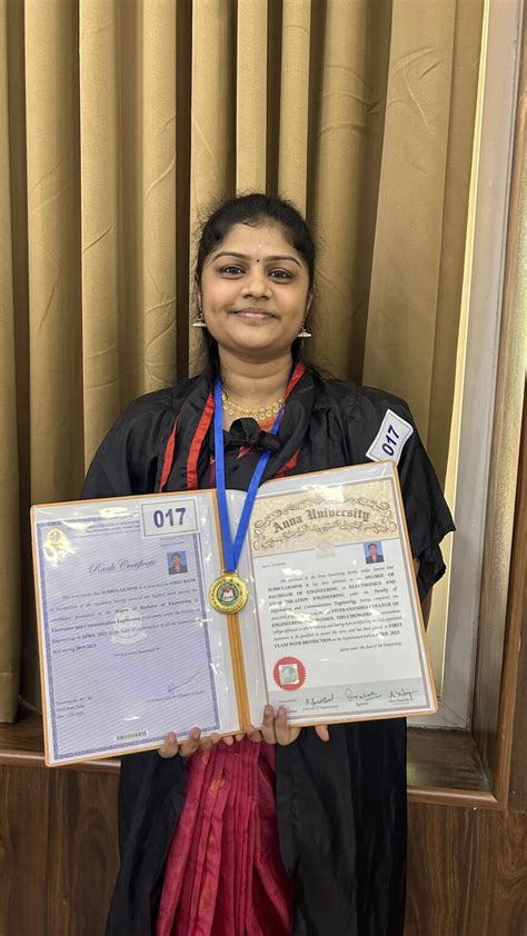 Graduated Firstrankholder Learning Academictopper Awrap Proud… Subbulakshmi Ayyappan
