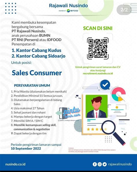 Lowongan Kerja Sales Consumer Di Pt Rajawali Nusindo