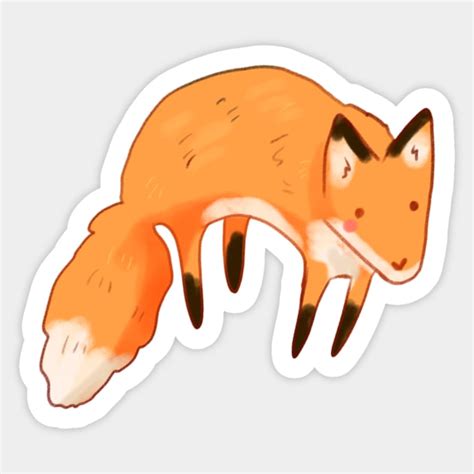 Cute Fox Jumping Fox Sticker Teepublic