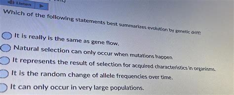[answered] Listen Which Of The Following Statements Best Summarizes