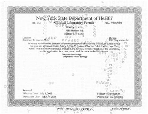 Laboratory Permits Beutner Labs