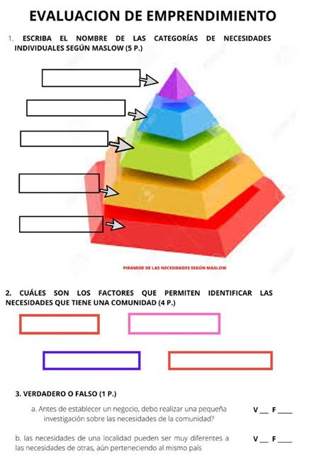 Determinar Necesidades Del Entorno Worksheet Emprendimiento