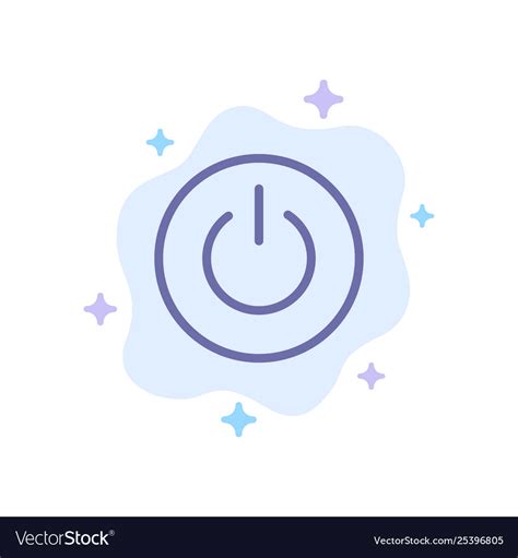 Interface On Power Ui User Blue Icon Abstract Vector Image