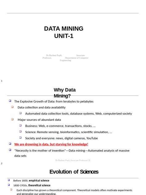 Unit 1 Data Mining Pdf Data Mining Data