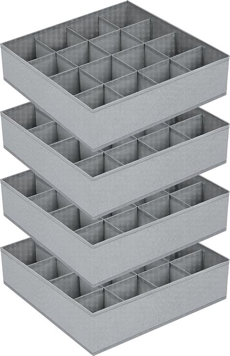 Dimj 4 Pcs Drawer Organizer Sock Organizer Underwear Drawer Organizer