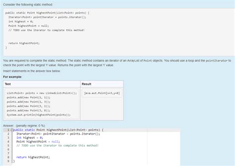 Solved Consider The Following Static Method Public Static Chegg