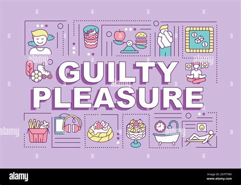 Guilty Pleasure Word Concepts Banner Stock Vector Image And Art Alamy