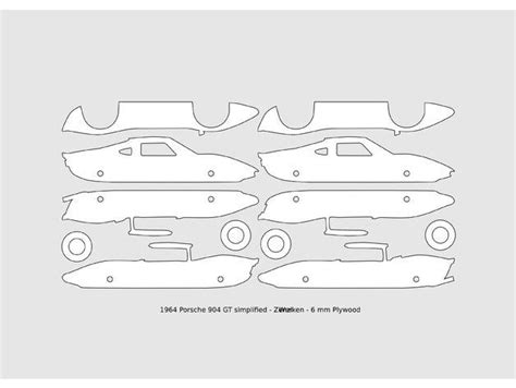 1964 Porsche 904 Gt Laser Cnc Wood Craft Pattern