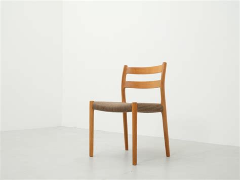 Model 84 Dining Chairs In Oak By Niels Møller 1960s Set Of 4 For Sale