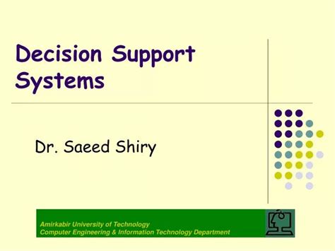 PPT Decision Support Systems PowerPoint Presentation Free Download ID 278746