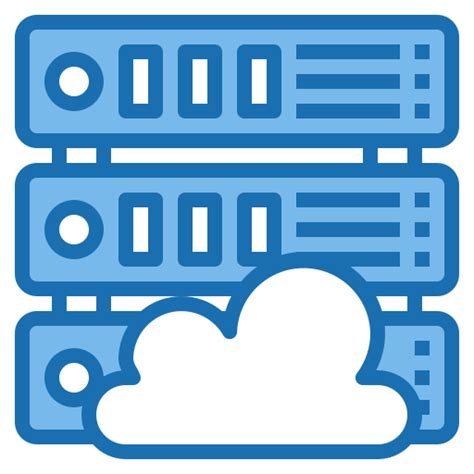 Cloud Server Phatplus Blue Icon