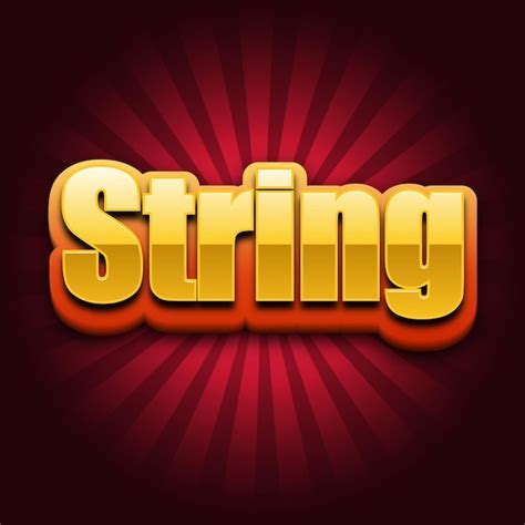 Premium Photo String Text Effect Gold  Attractive Background Card