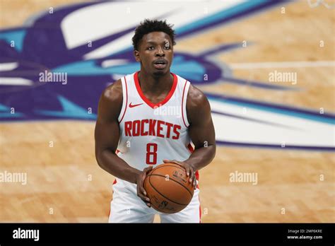 Houston Rockets Forward Jaesean Tate Shoots A Free Throw Against The