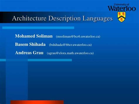 ppt architecture description languages powerpoint presentation free