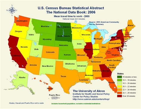 Usa Mean Travel Time To Work 1600x1236 Rmapporn