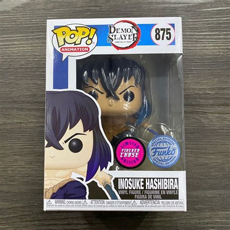 Funko Pop Animation 875 Demon Slayer Inosuke Hashibira Flocked
