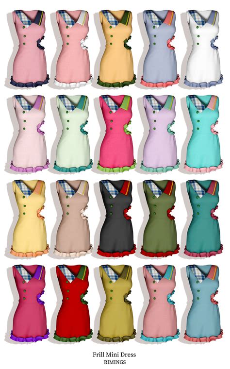 Rimings Frill Mini Dress Dress New Mesh Rimings