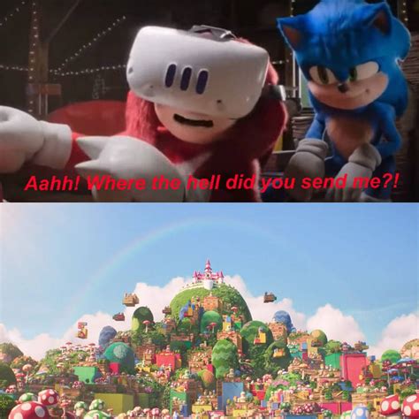 Sonic Sends Knuckles To Mushroom Kingdom By Proguy2006 On Deviantart