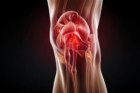 Premium Ai Image Xray Of Human Knee 3d Illustration