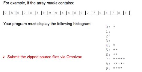 Solved Write A Program To Display A Histogram For The Marks