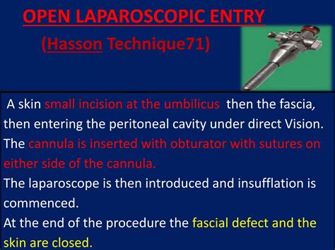 Lap Accsses Technique And Complications Pptx